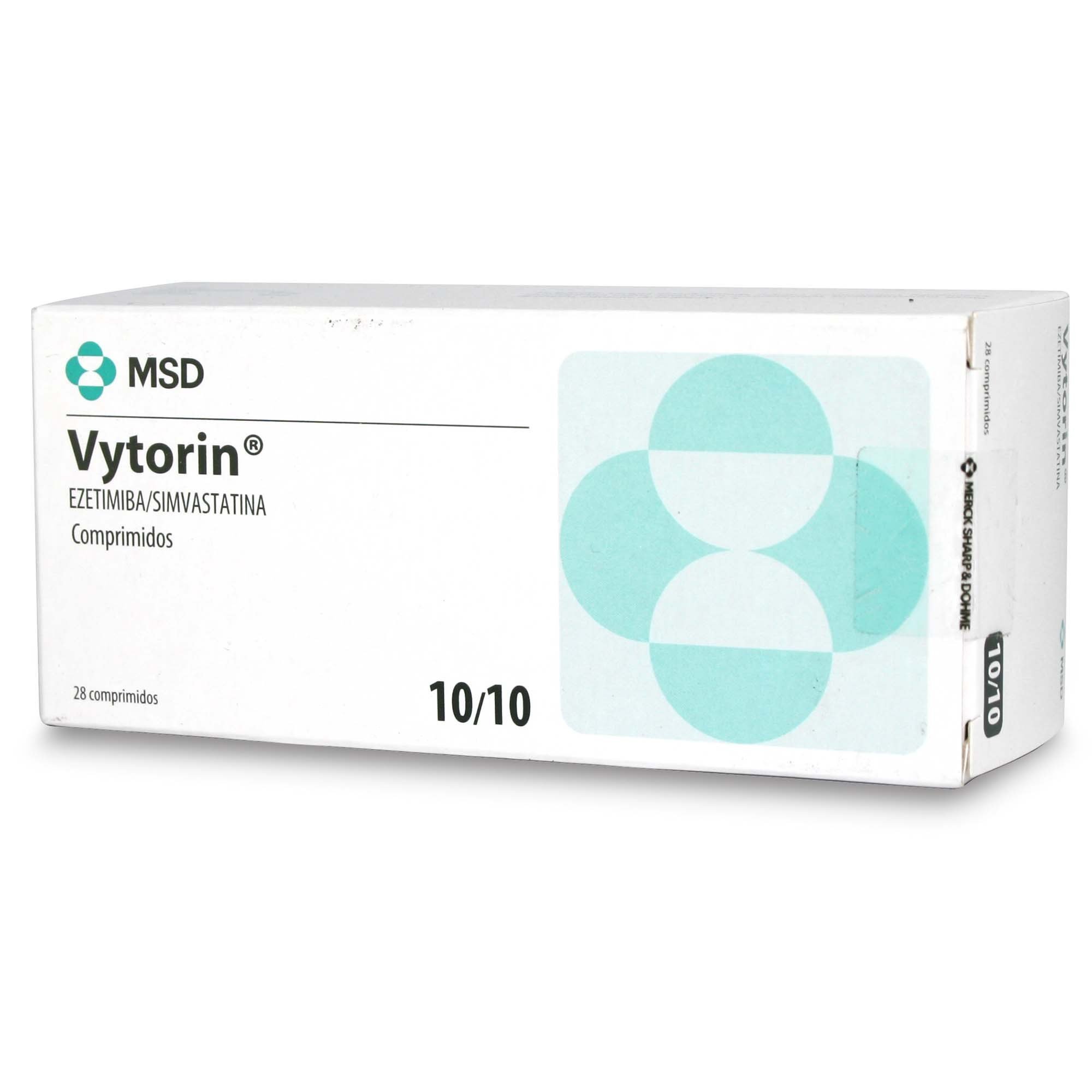 Vytorin 10/10 Ezetimiba 10 mg 28 Comprimidos - FarmaCompara