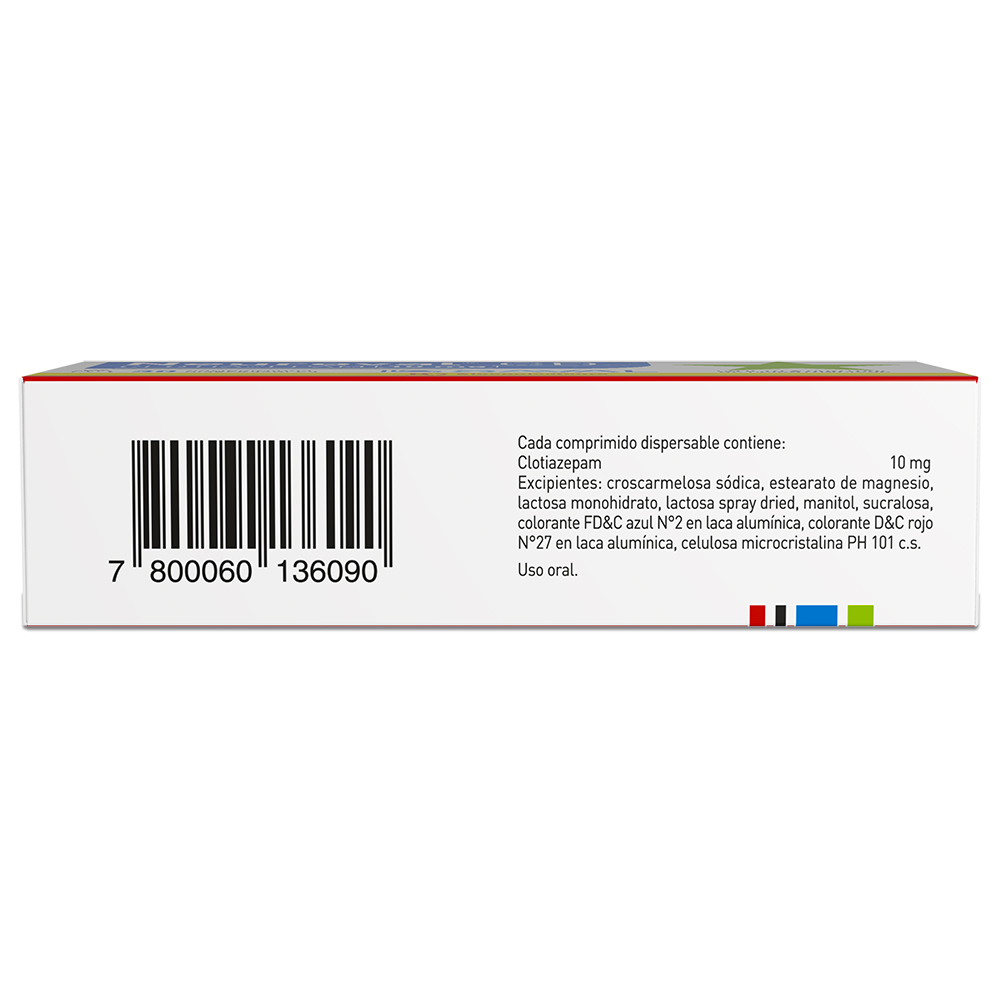 Neuroval CD Clotiazepam 10 mg 30 Comprimidos Dispersable | Cruz Verde
