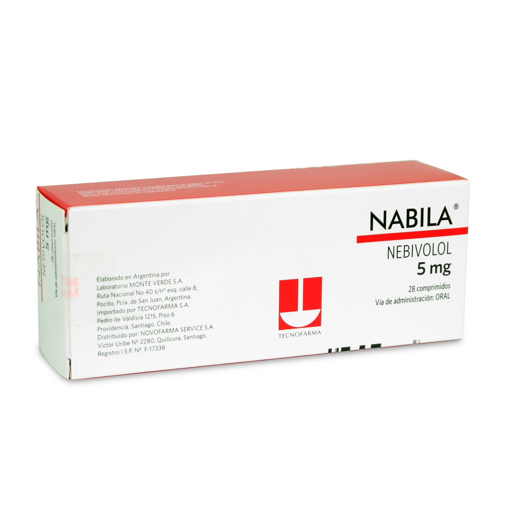Nabila Nebivolol 5 mg 28 Comprimidos | Cruz Verde