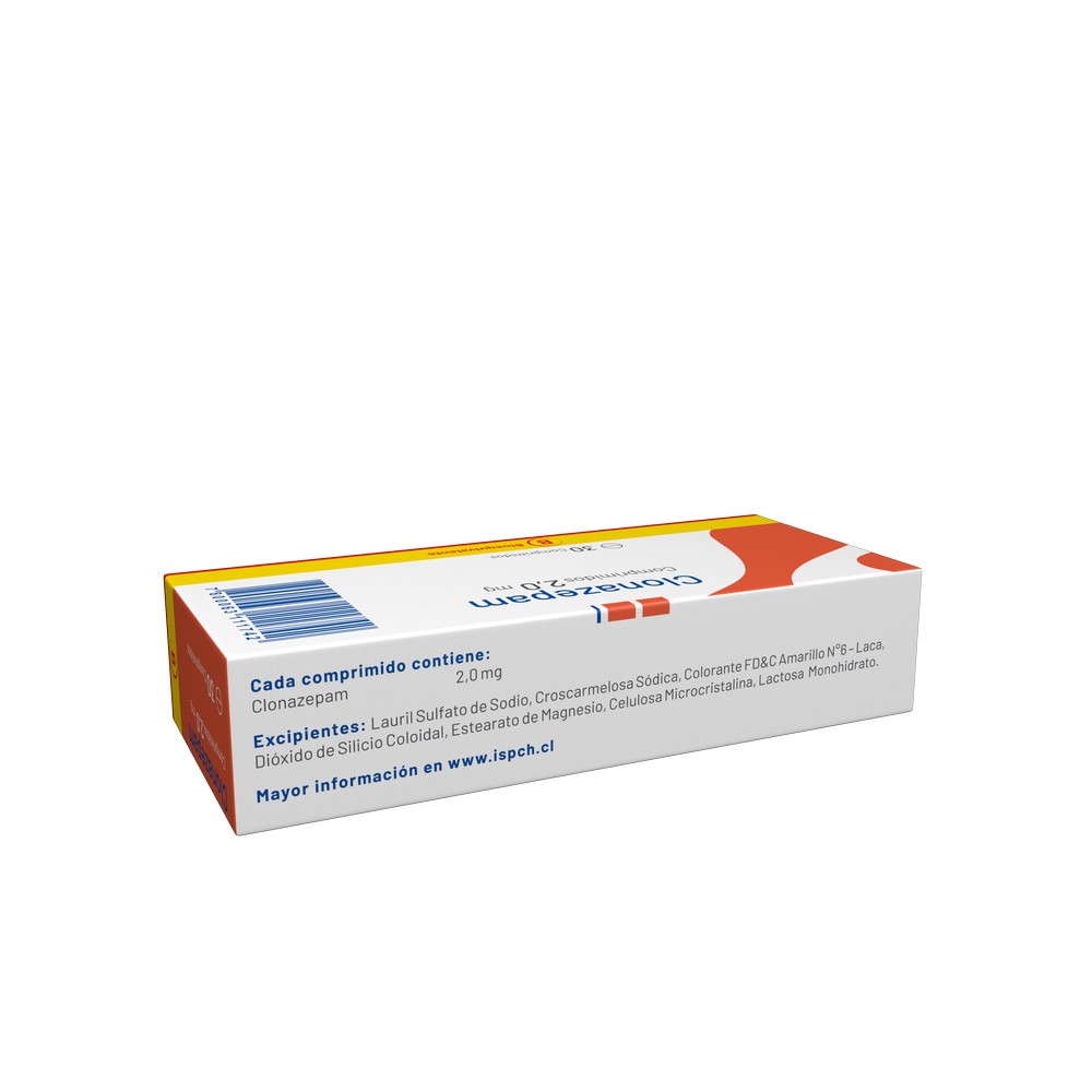 Clonazepam 2 mg 30 Comprimidos | Cruz Verde