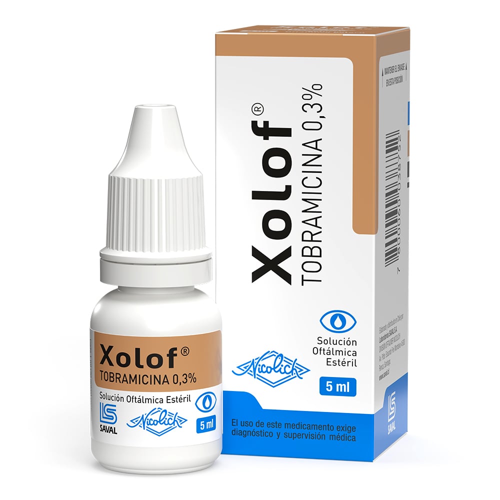 Xolof Tobramicina 0,3% Solucion Oftalmica 5 mL - FarmaCompara