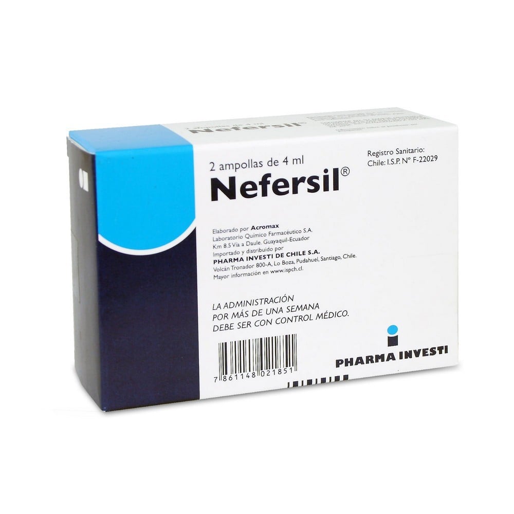 Nefersil Clonixinato De Lisina 200 mg / 4 mL 2 Ampollas | Cruz Verde
