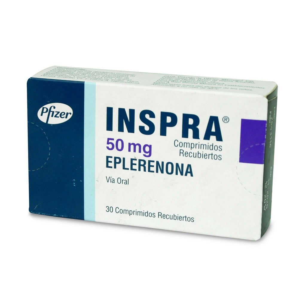 Inspra Eplerenona 50 mg 30 Comprimidos | Cruz Verde