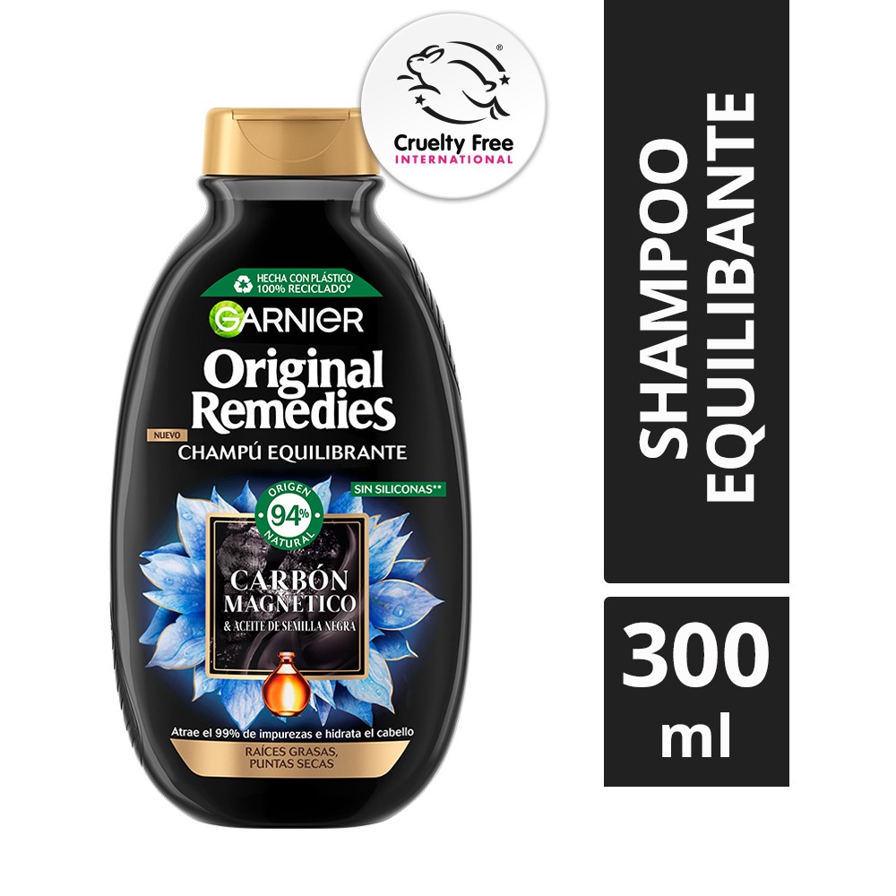 Garnier Shampoo Charcoal Carbon Magnético 300ml | Cruz Verde