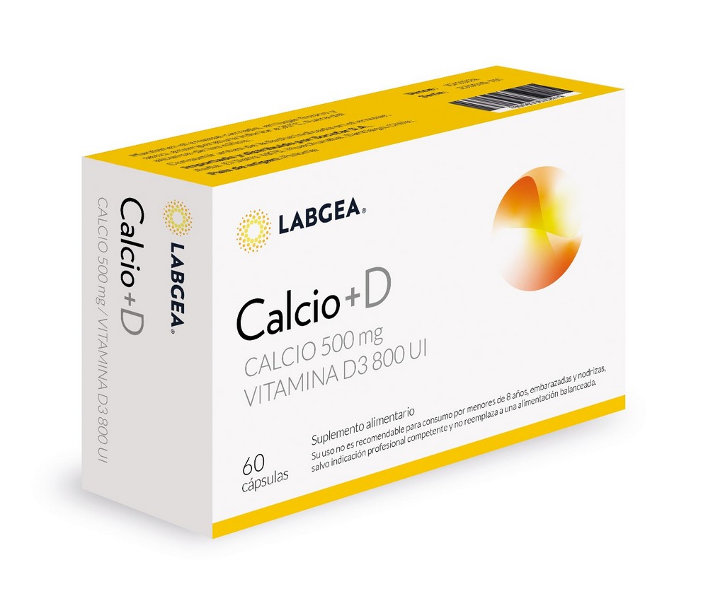 Calcio + D Calcio 500 mg Vitamina D3 800 UI 60 Cápsulas | Cruz Verde