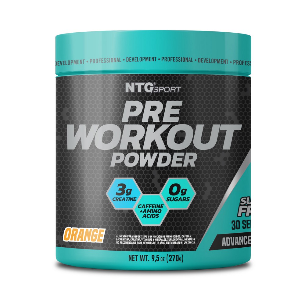 Pre Workout Powder sabor Naranja – 30 servings | Cruz Verde