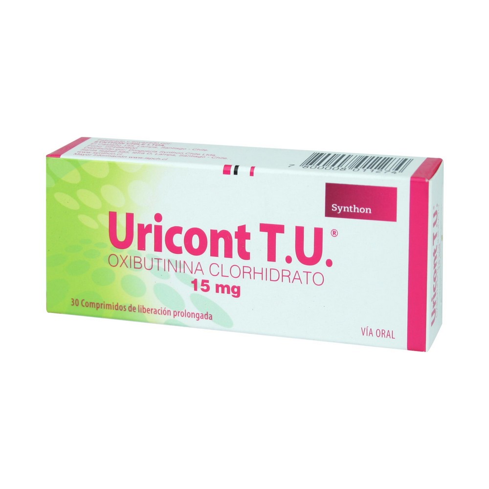 Uricont T.U. Forte Oxibutinina 15 mg 30 Comprimidos | Cruz Verde