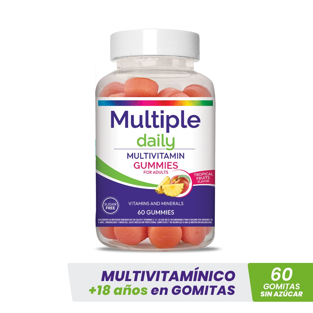 Multiple Daily Multivitamin Gummies Para Adultos 60 Gomitas Sabor ...
