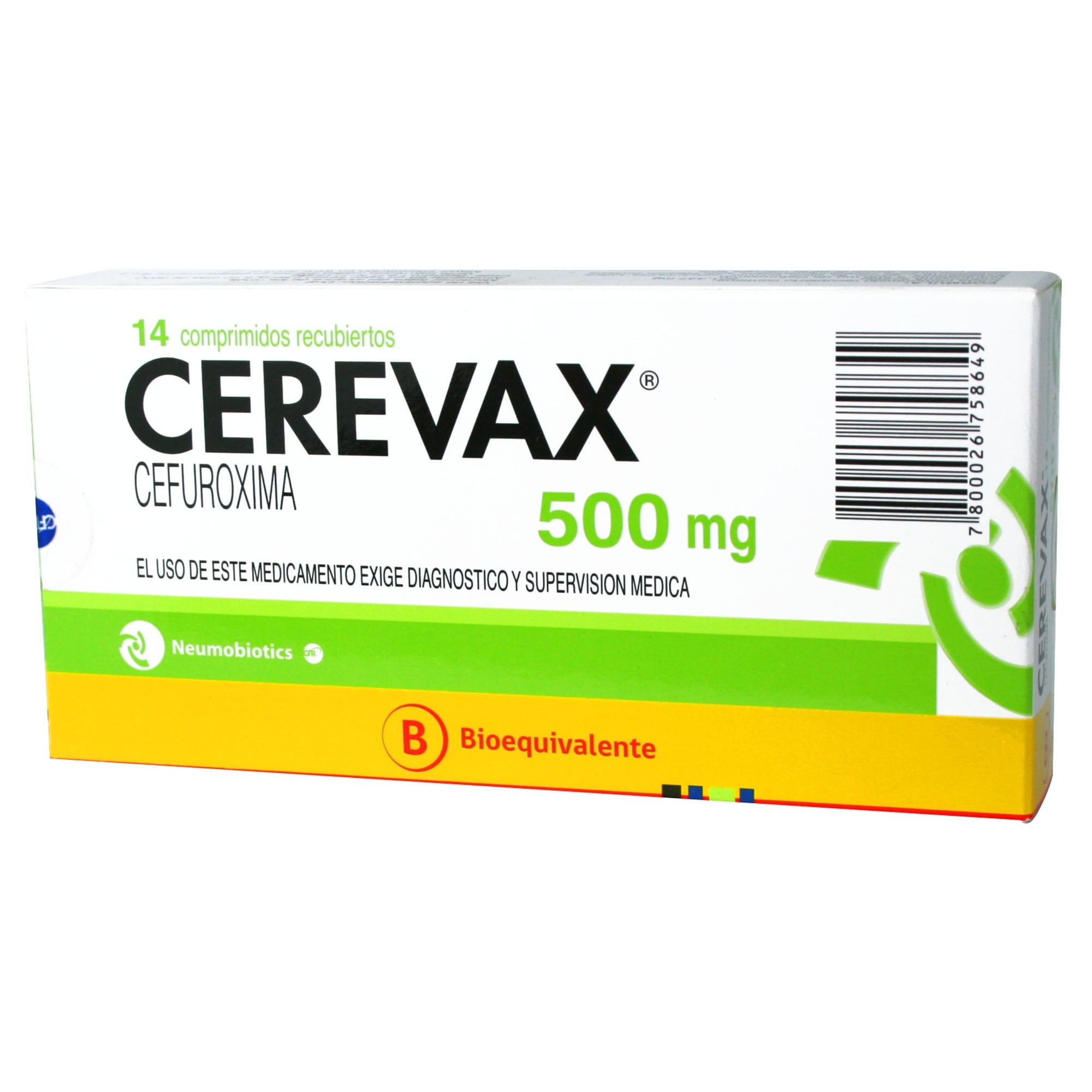 Cerevax Cefuroximo 500 mg 14 Comprimidos Recubierto | Cruz Verde
