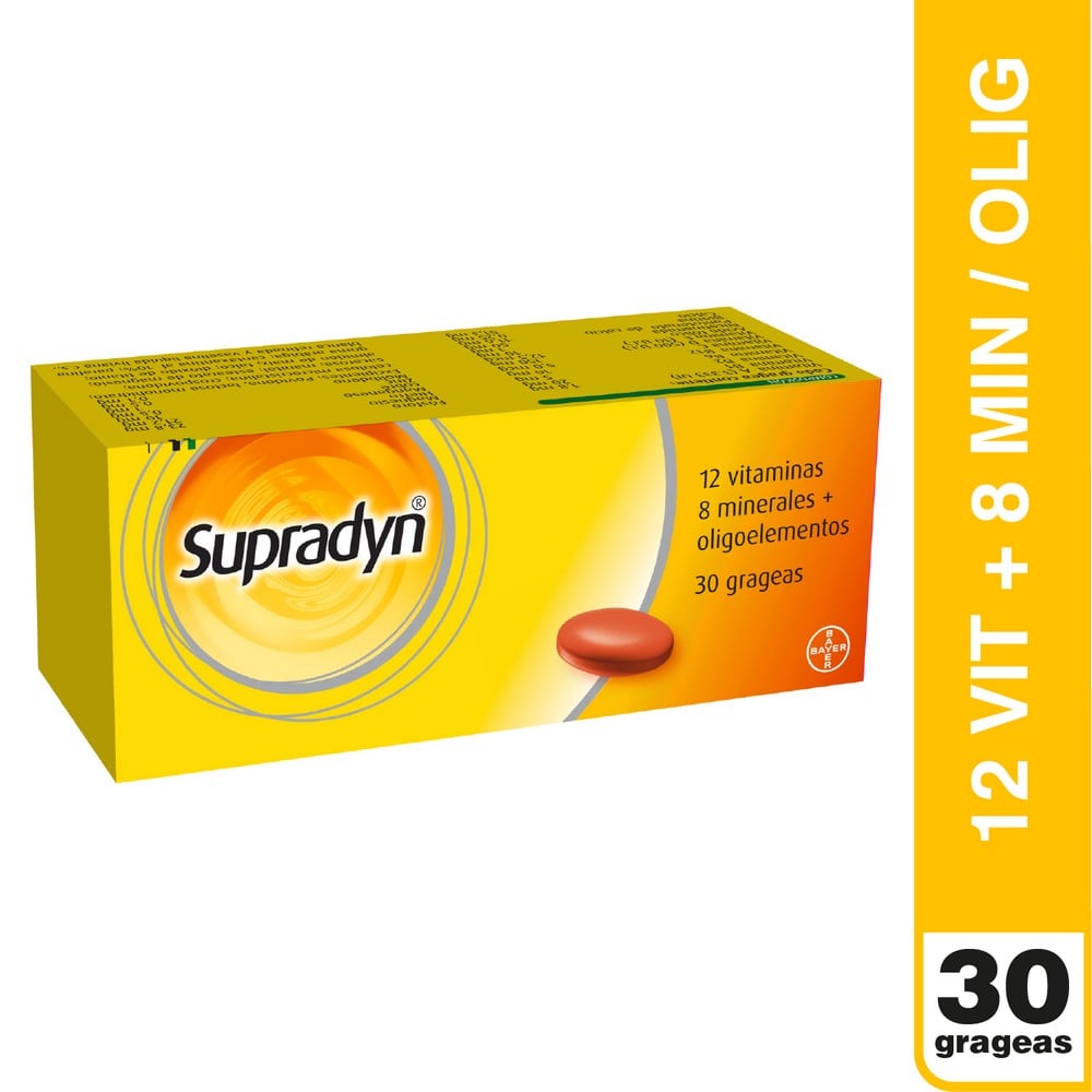Supradyn Vitaminas y Minerales 30 Grageas | Cruz Verde
