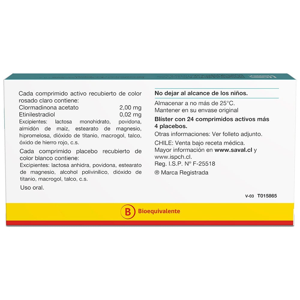 Alizon 20 Clormadinona Acetato 2 mg Etinilestradiol | Cruz Verde