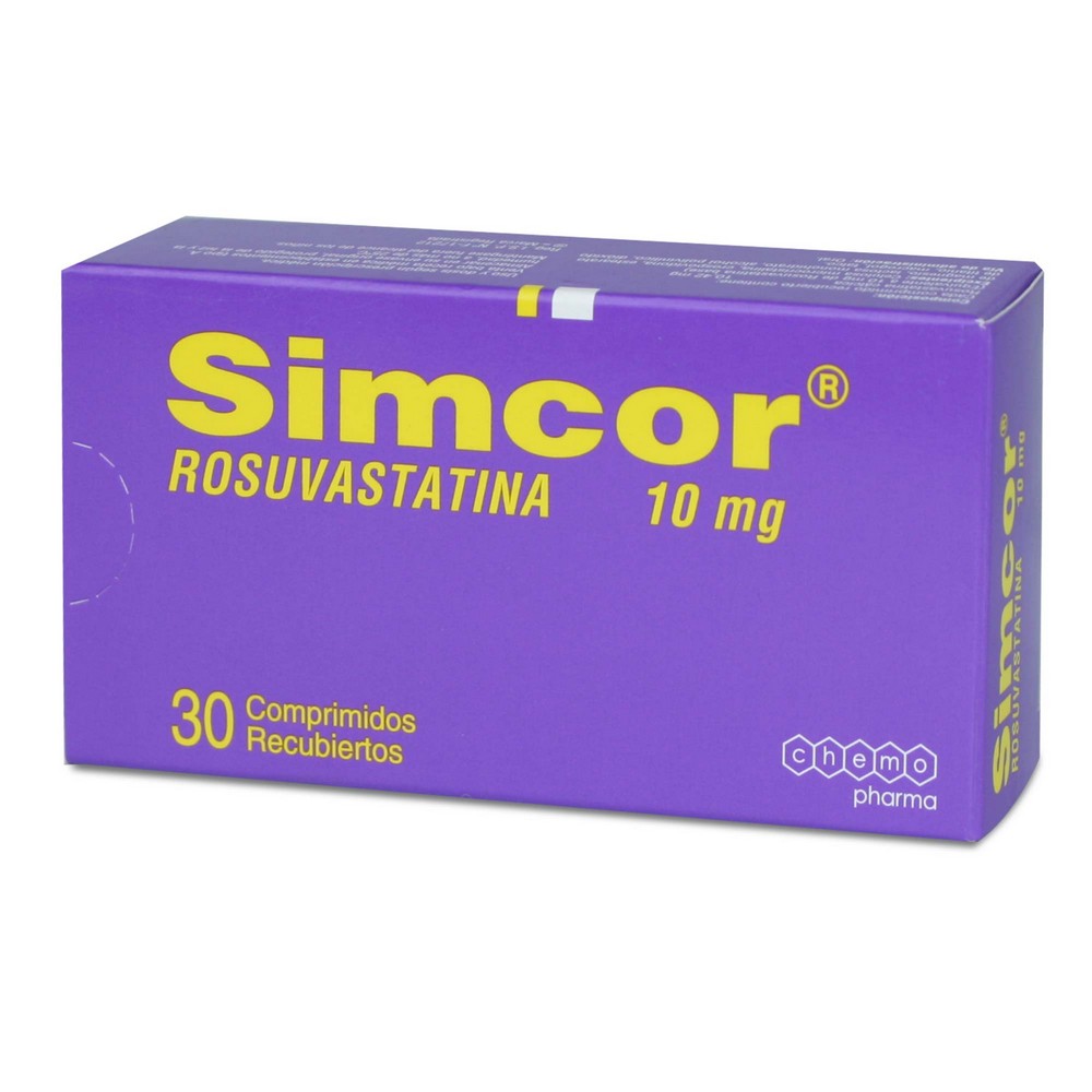 Simcor Rosuvastatina 10 mg 30 Comprimidos Recubiertos | Cruz Verde