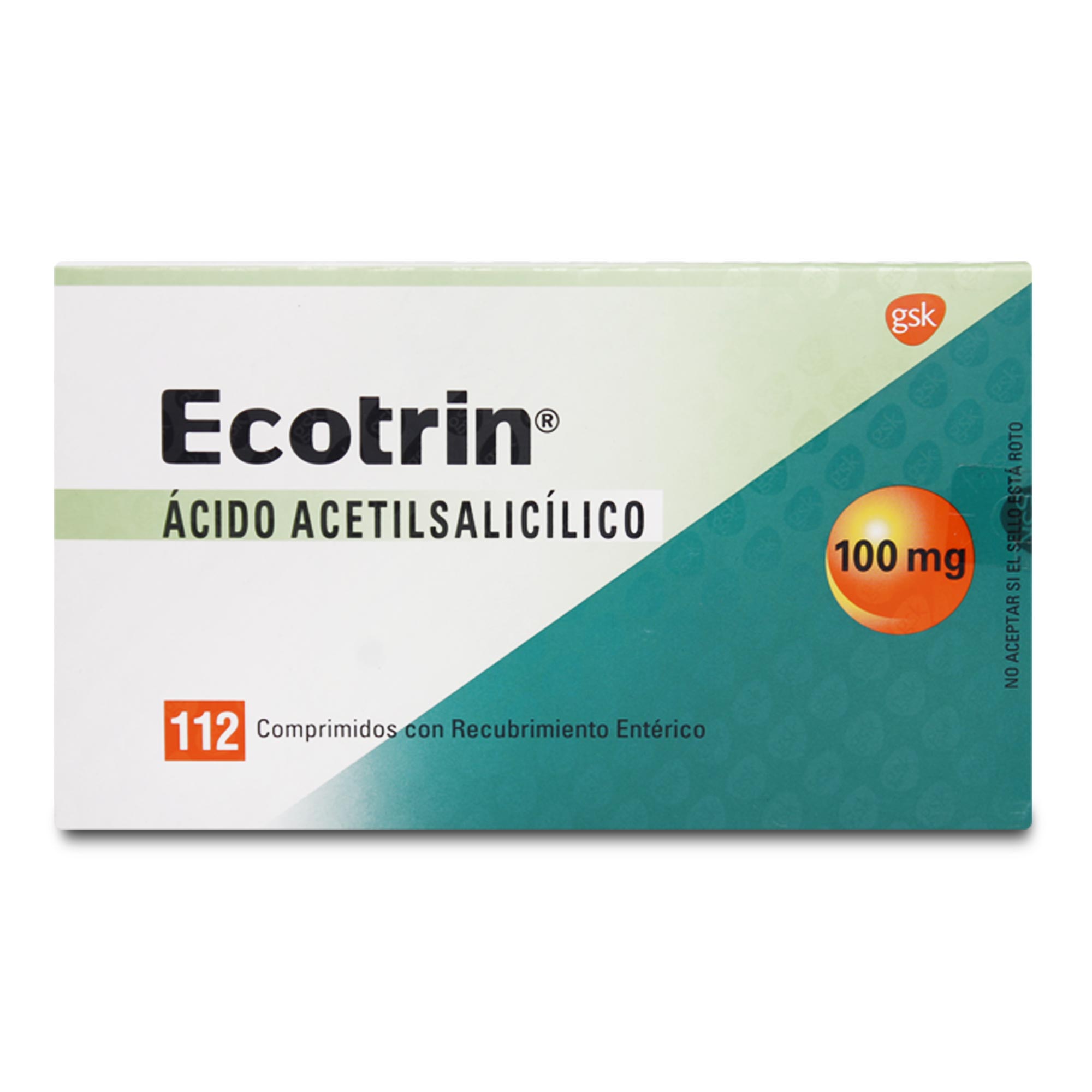 Ecotrin Acido Acetilsalicilico 100 mg 112 Comprimidos Recubiertos ...