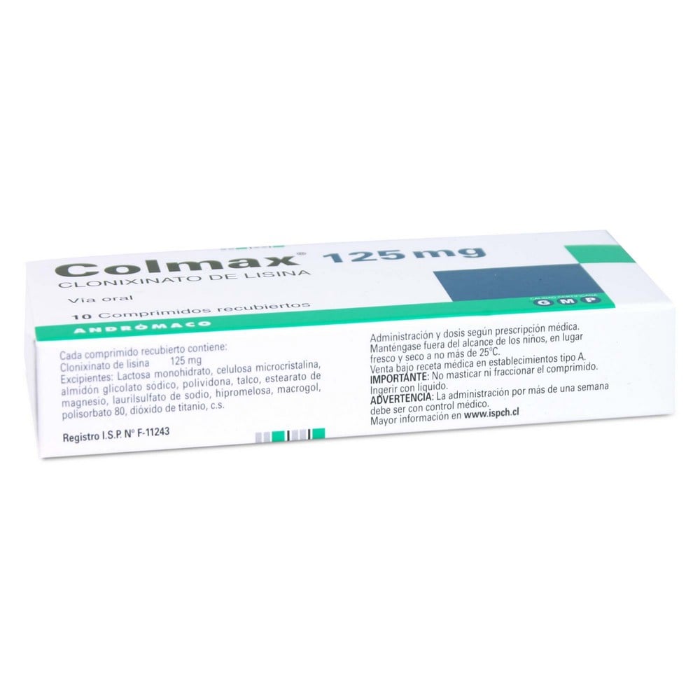 Colmax Clonixinato de Lisina 125 mg | Cruz Verde