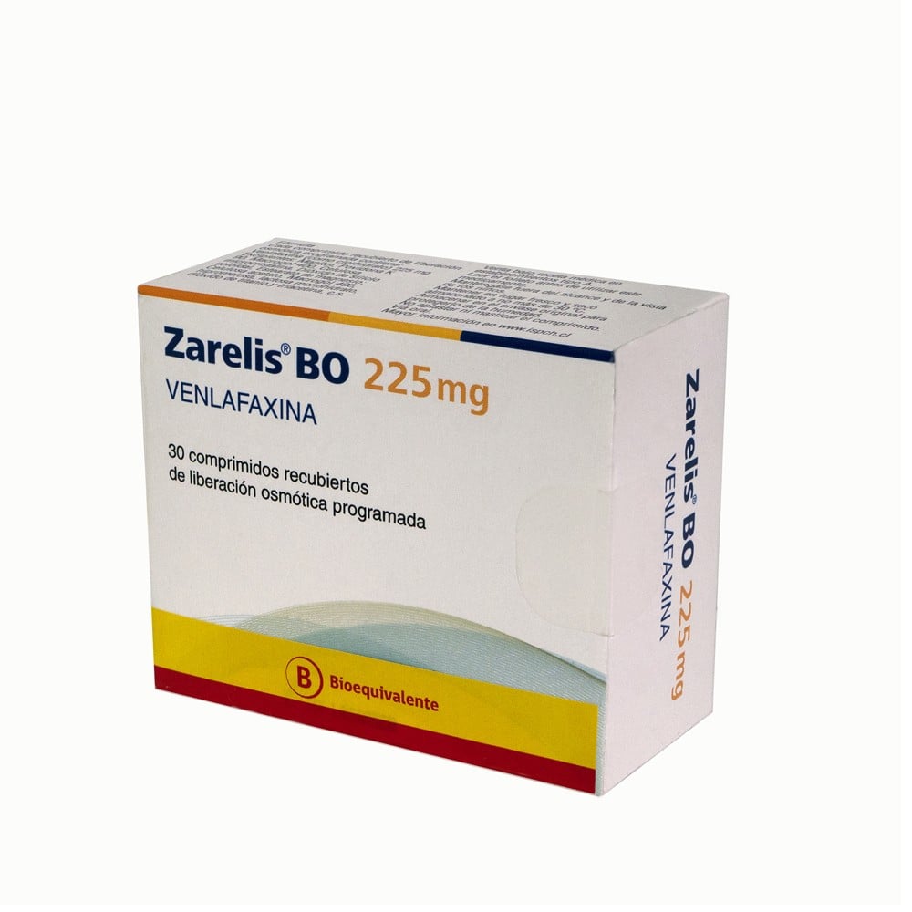 Zarelis Bo 30 Comprimidos Recubiertos venlafaxina 225Mg | Cruz Verde
