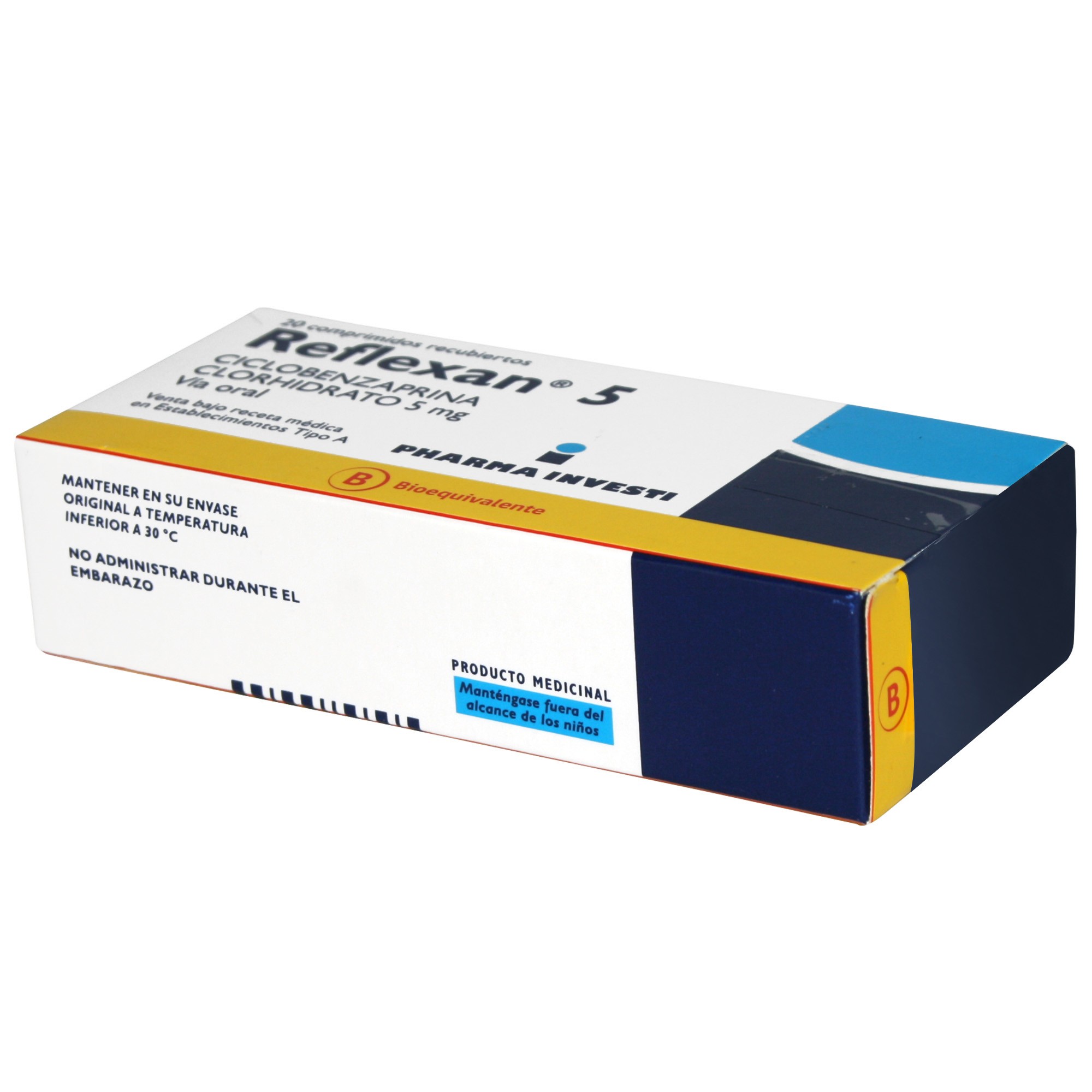 Reflexan Ciclobenzaprina 5 mg 20 Comprimidos Recubierto | Cruz Verde