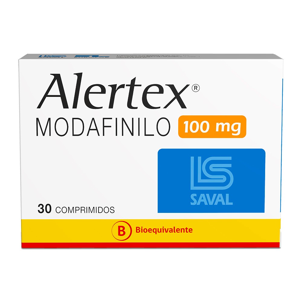 Alertex Modafinilo 100 mg 30 Comprimidos | Cruz Verde