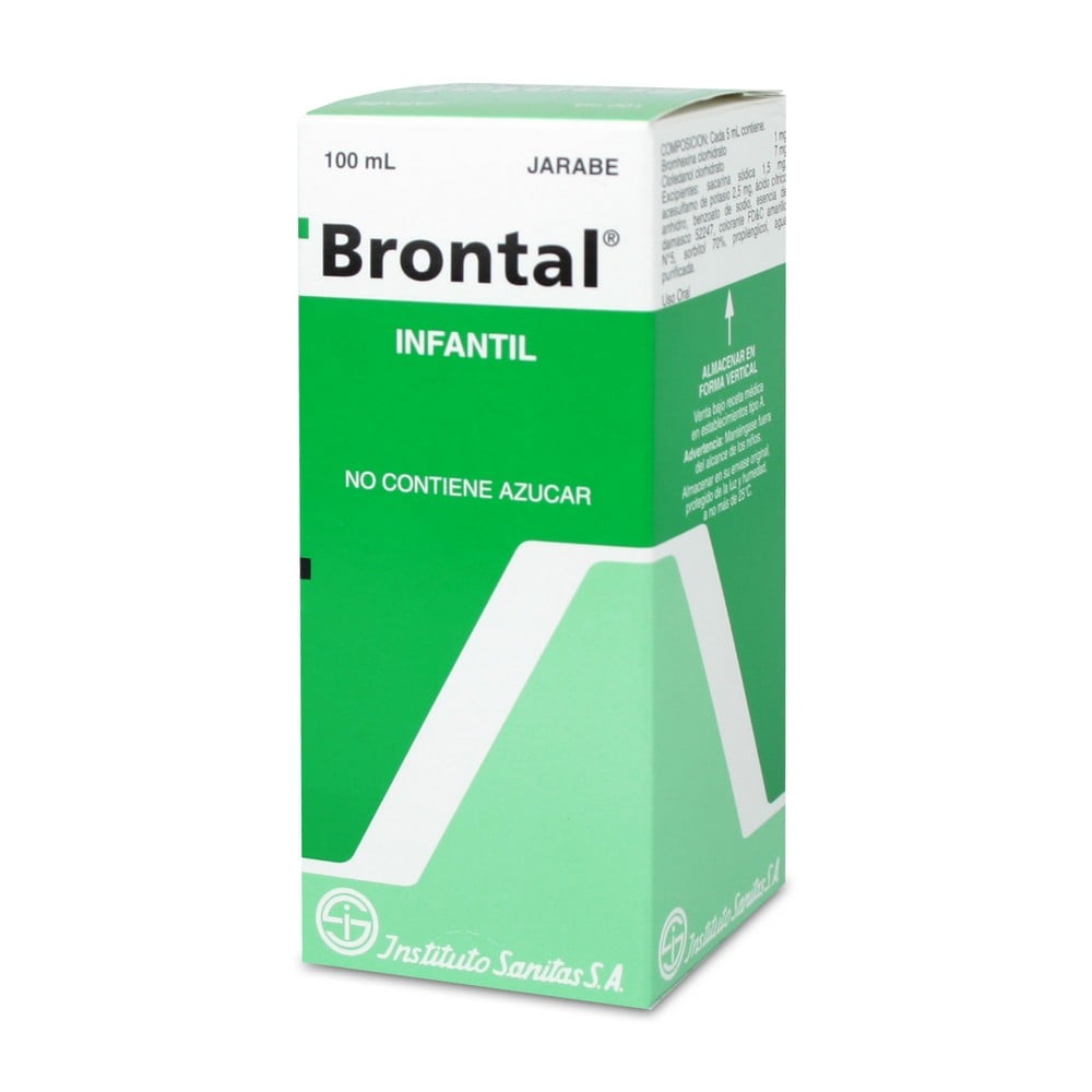 Brontal Pediatrico Clofenadiol 7 mg/5mL Jarabe 100 mL | Cruz Verde