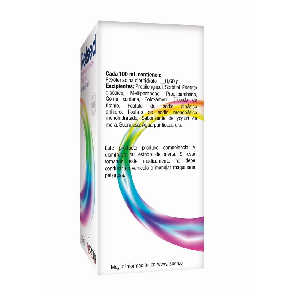 Relsed Fexofenadina 30 mg / 5 mL Suspension Oral 120 mL | Cruz Verde