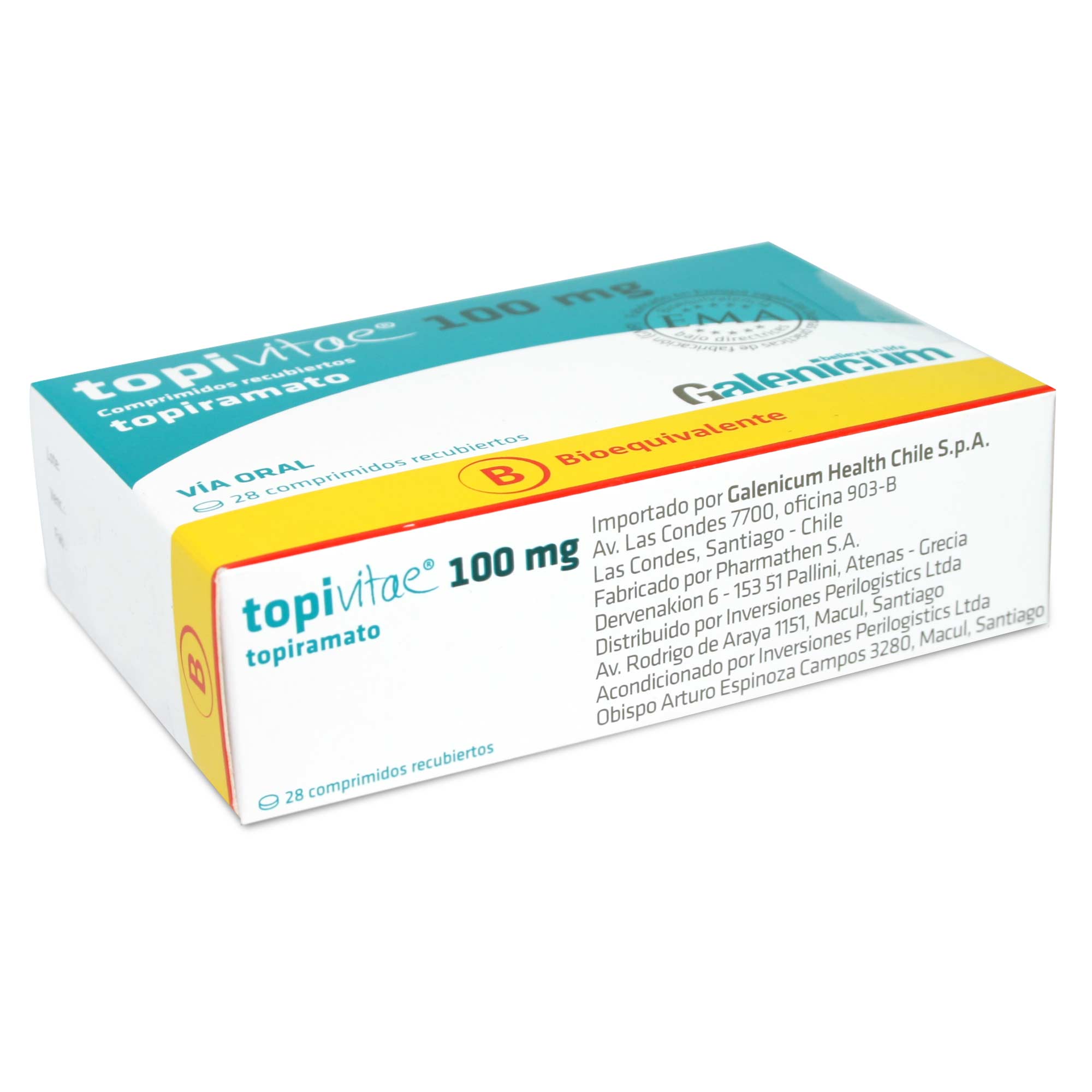 Topivitae Topiramato 100 mg 28 Comprimidos | Cruz Verde