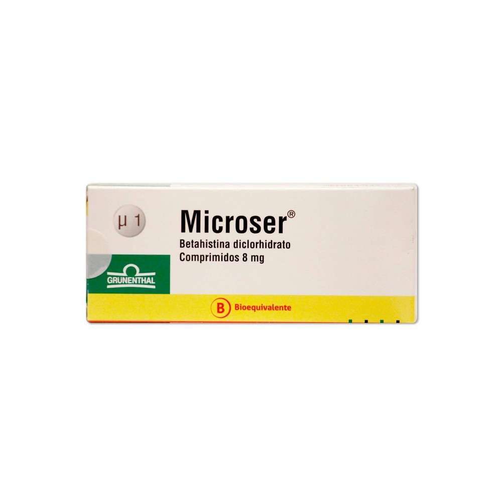 Microser Betahistina 8 mg 60 Comprimidos | Cruz Verde
