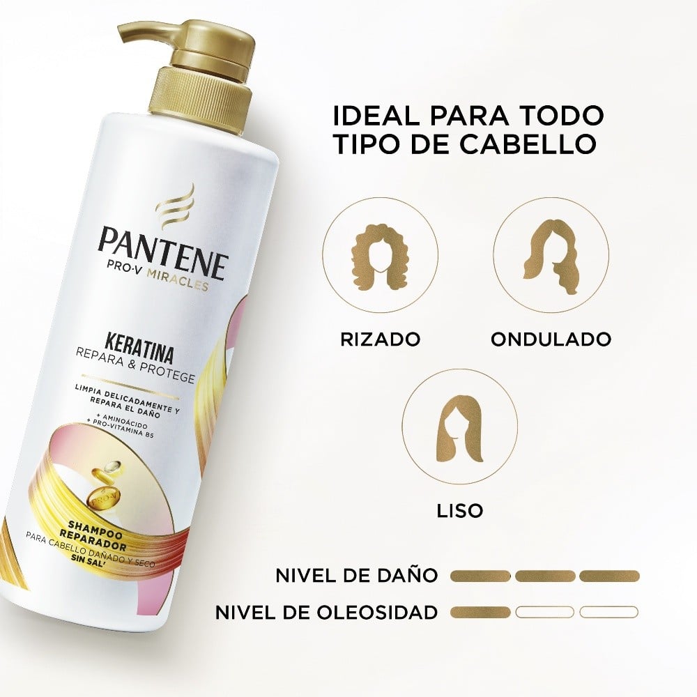 Shampoo sin sal Keratina con Pro Vitamina B5 510 ml | Cruz Verde