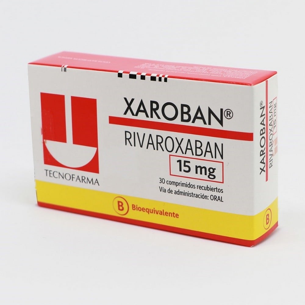Xaroban Rivaroxaban 15 mg 30 comprimidos recubiertos - FarmaCompara