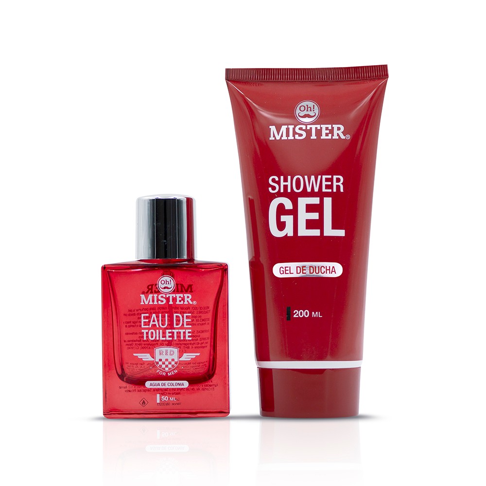 Mister Red Eau De Toilette Spray 50 mL + Shower Gel 200 mL | Cruz Verde