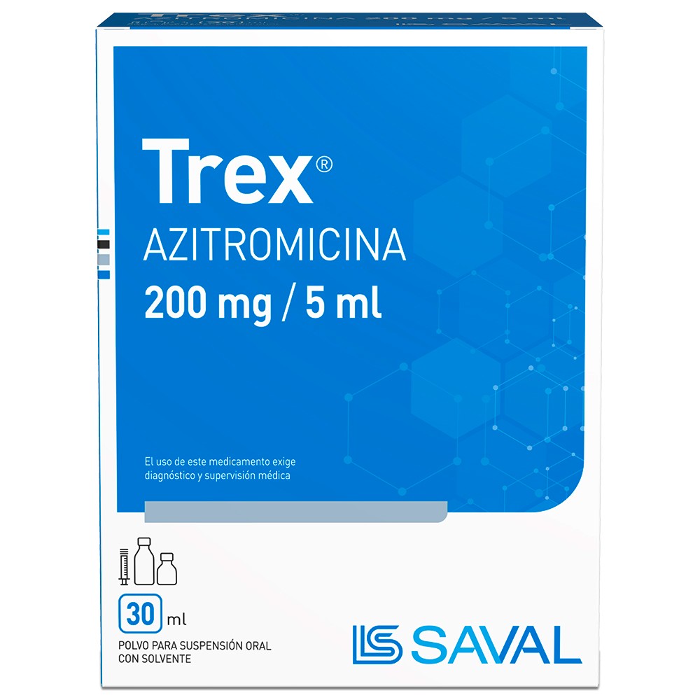 Trex Azitromicina 200 mg Suspensión 30 mL - FarmaCompara