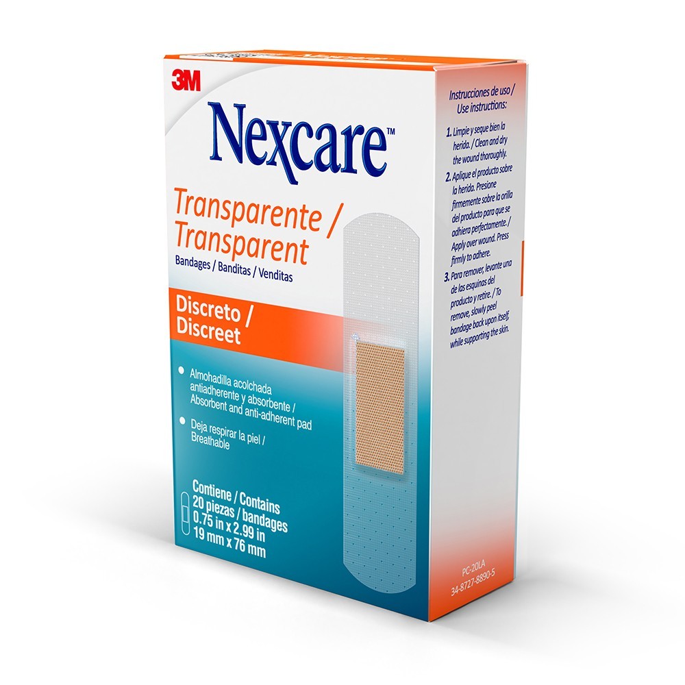 Parche Plástico Transparente, 20 un. Tamaño œnico | Cruz Verde