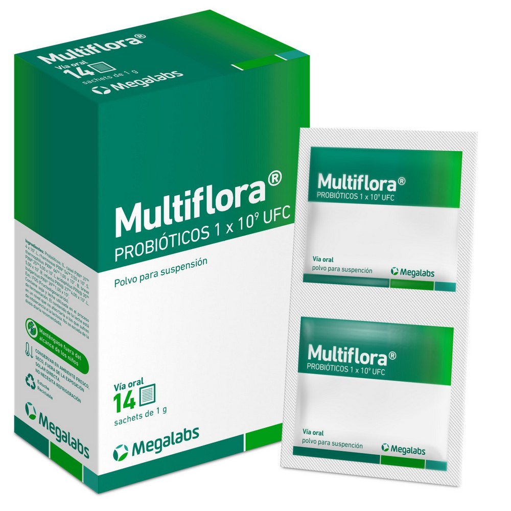 Multiflora Probioticos Polvo para Suspensión Oral 14 Sachets | Cruz Verde