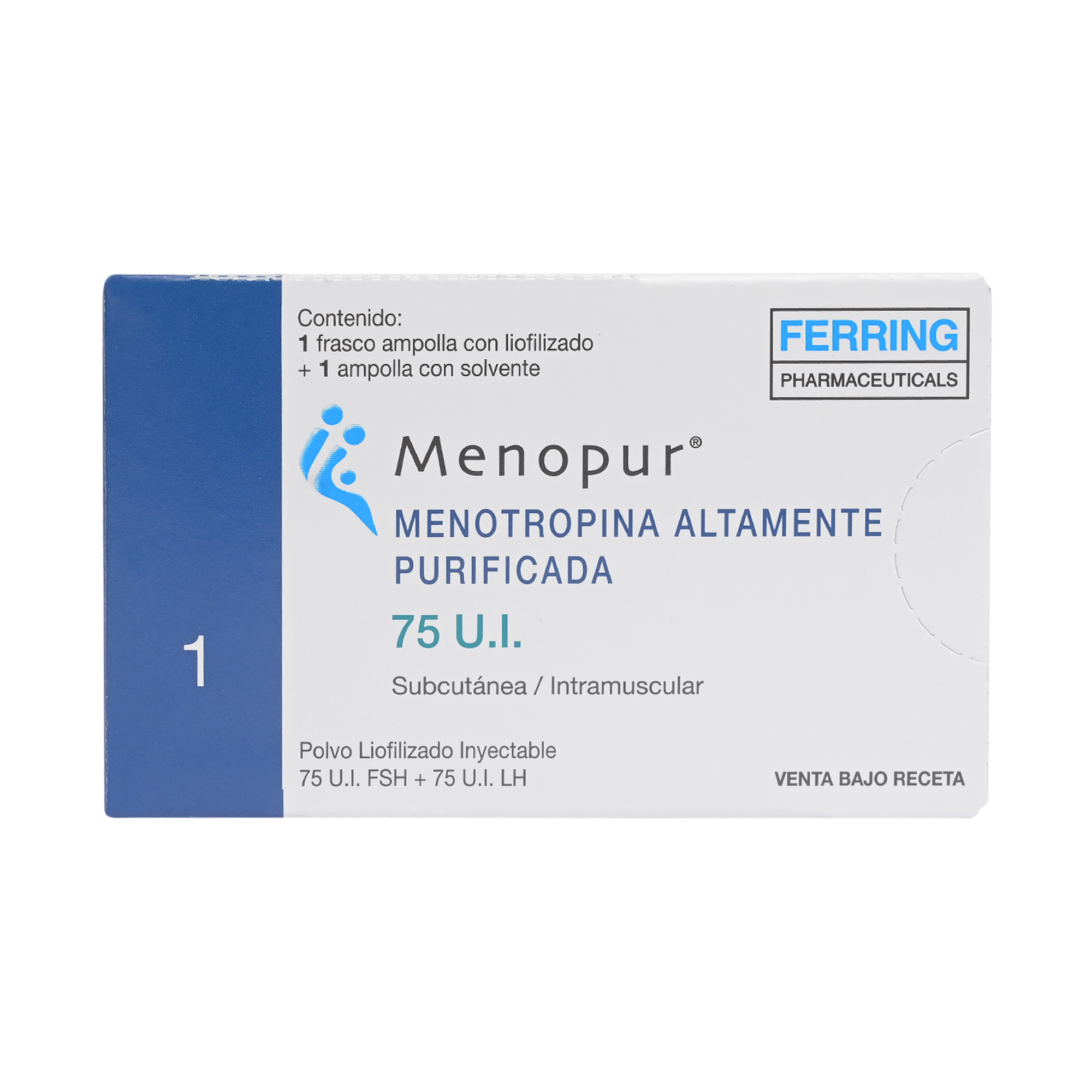 Menopur Menotropina Altamente Purificada 75 UI Polvo Liofilizado 1 ...