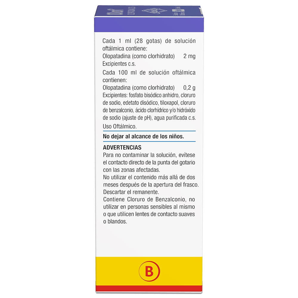 Olof Olopatadina 0,2% Solucion Oftalmica 5 mL | Cruz Verde