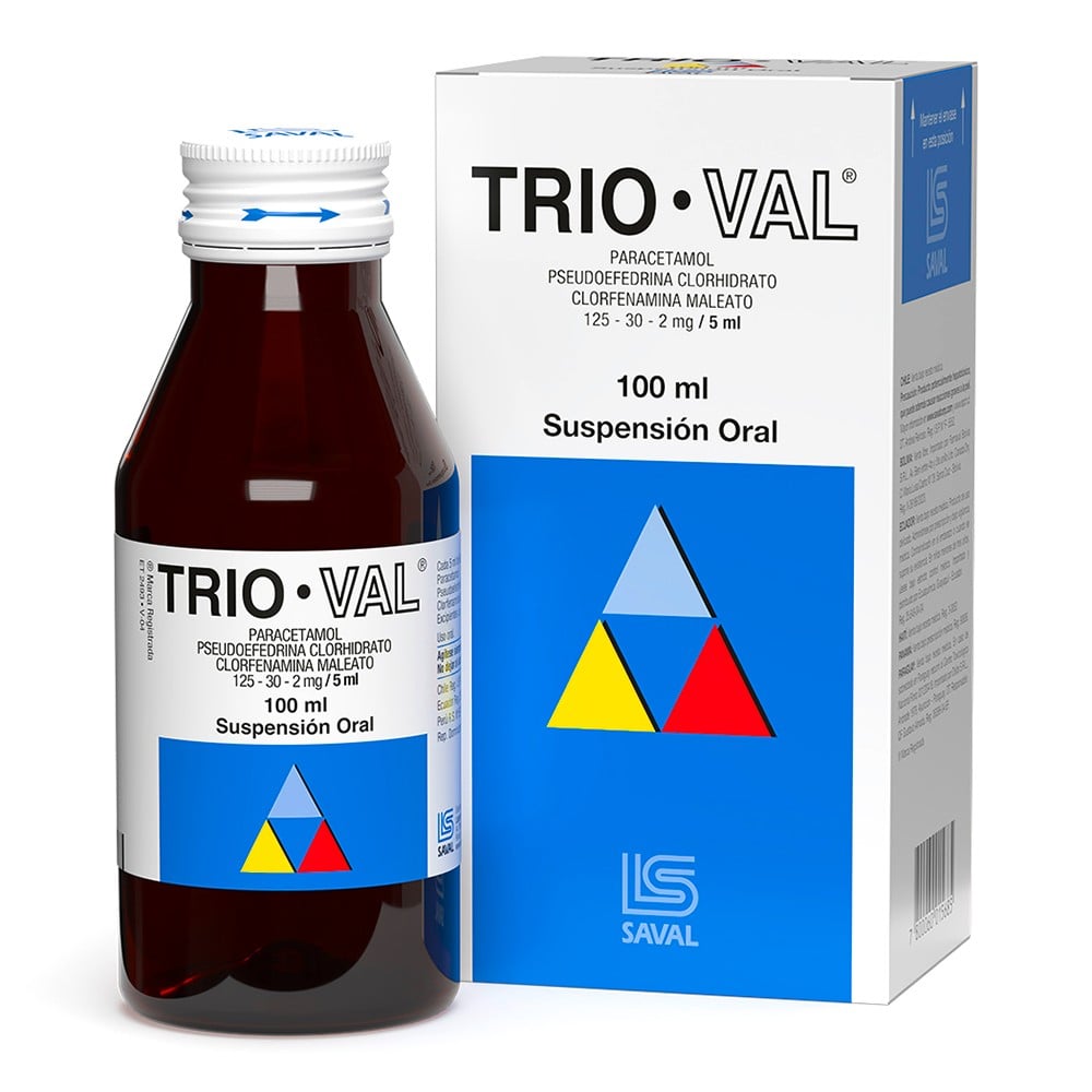 Trio-Val Pseudoefedrina 30 mg Suspensión Oral 100 mL | Cruz Verde