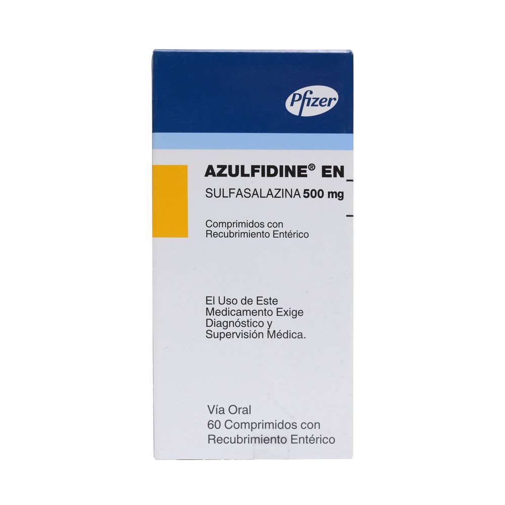 Azulfidine EN Sulfasalazina 500 mg 60 Comprimidos con Recubierto ...
