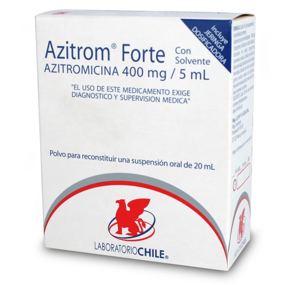 Azitrom Forte Azitromicina 400 mg / 5 mL Suspensión 30 mL + Jeringa Dosificadora | Cruz Verde