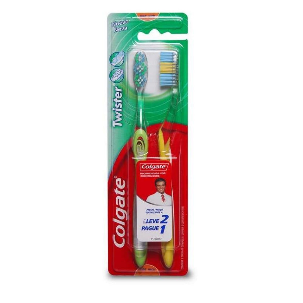 Cepillo Dental Colgate Twister Fresh Suave 2 Unidades - FarmaCompara