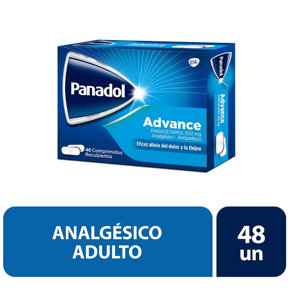 Panadol Advance Paracetamol 500 mg 48 Comprimidos | Cruz Verde
