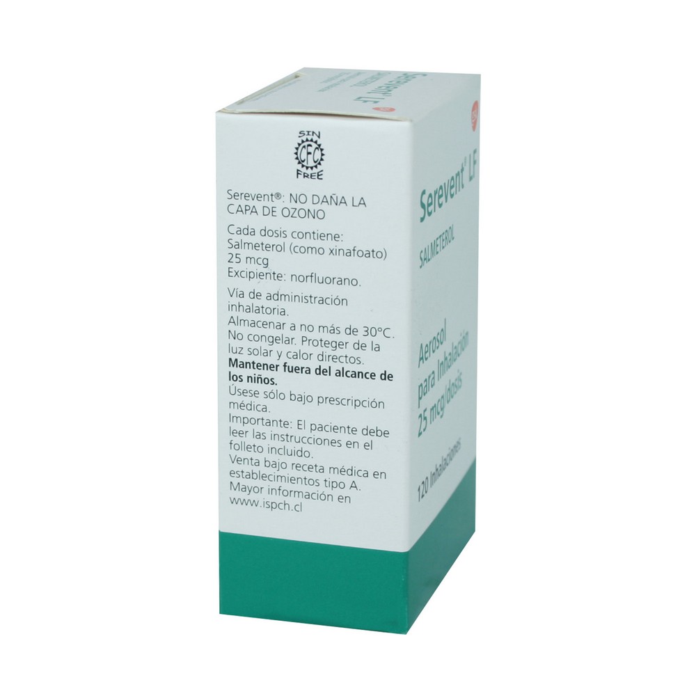 Serevent LF Salmeterol 25 mcg Inhalador Bucal 120 Dosis | Cruz Verde