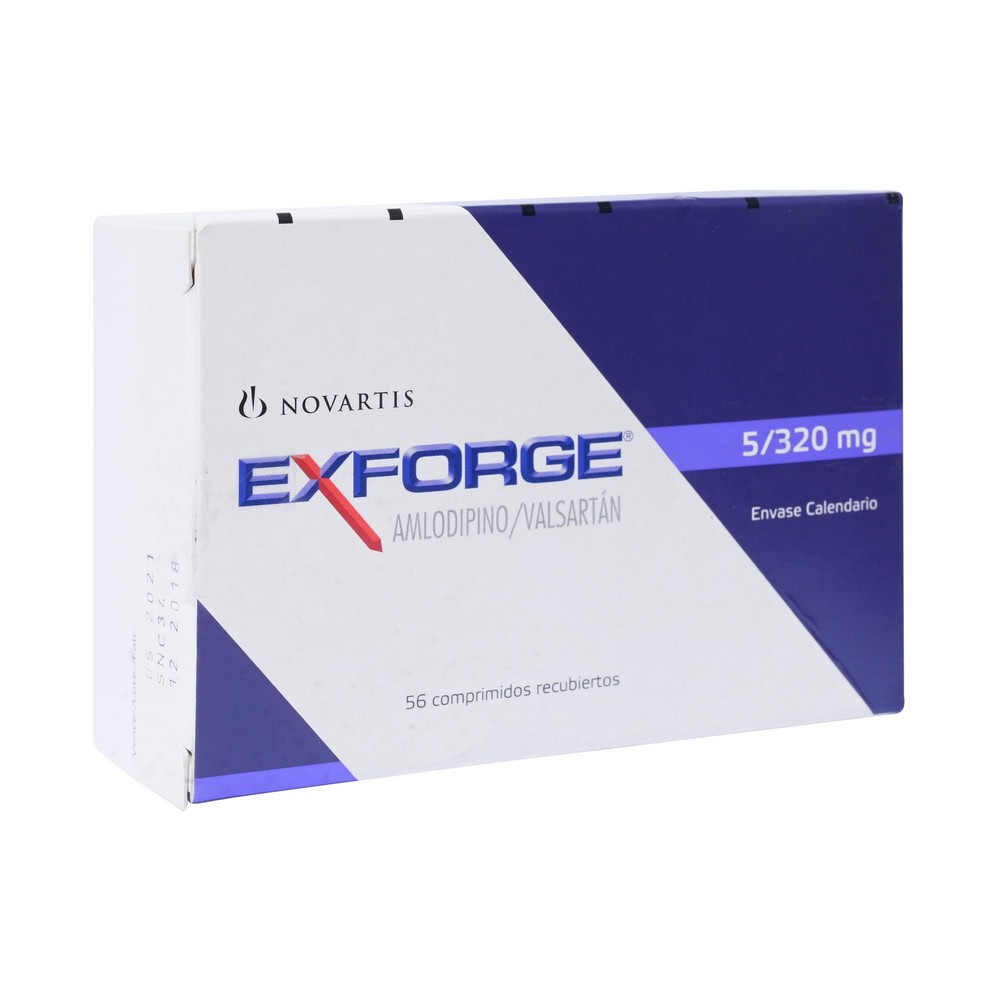 Exforge 5/320 Valsartan 320 mg 56 Comprimidos Recubiertos | Cruz Verde