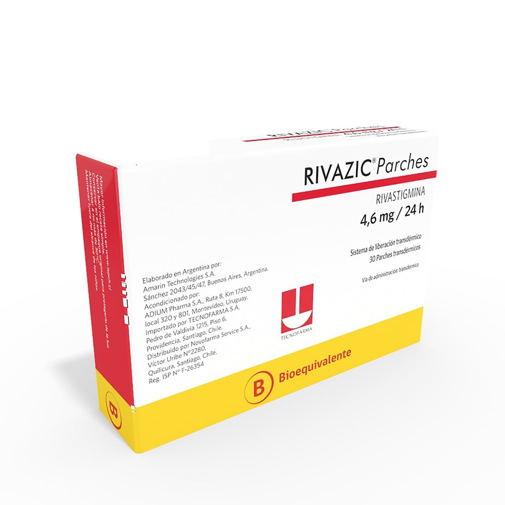 Rivazic 30 Parches Transdérmico Rivastigmina 4,6 mg | Cruz Verde