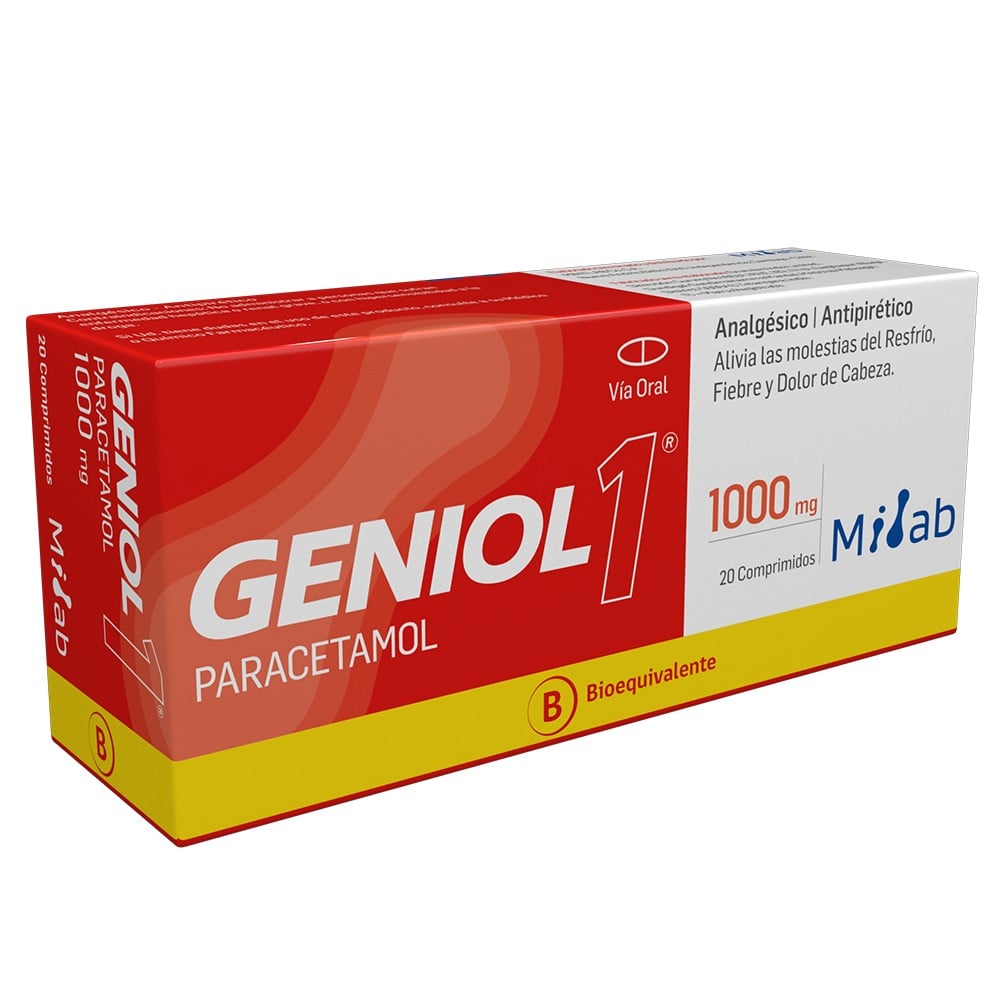 Geniol 1000 mg 20 Compromidos | Cruz Verde