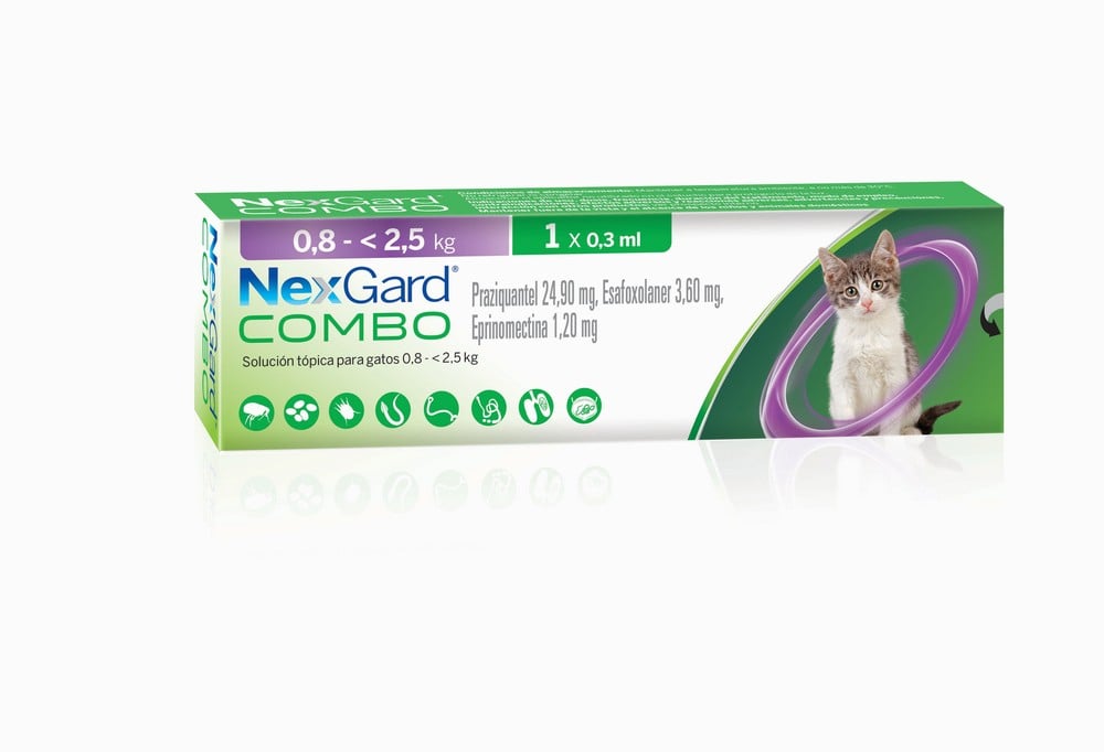 Nexgard Combo Gatos 0,3 ml ( 0,8 a 2,5 kg) | Cruz Verde