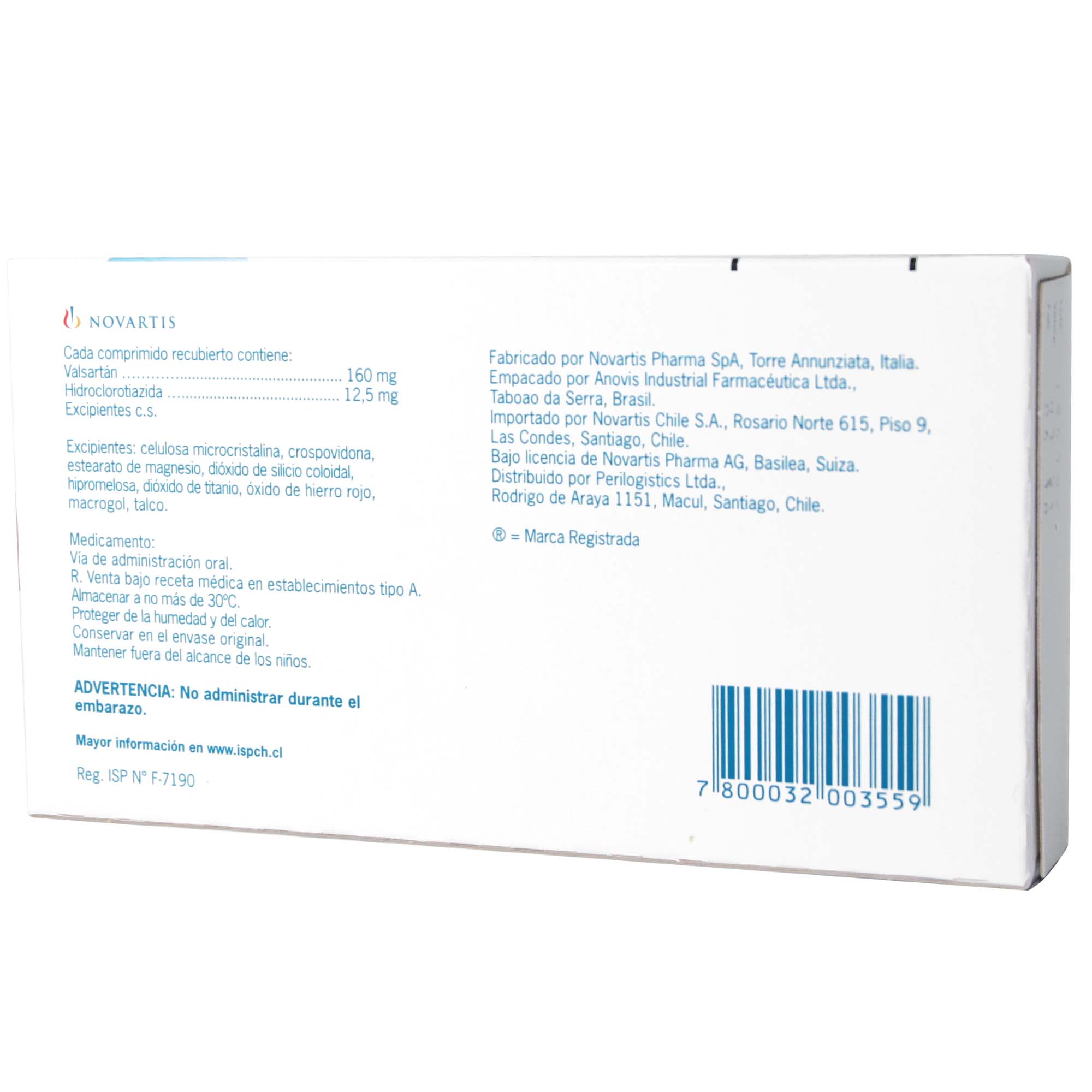 Tareg-D Valsartan 160 mg 28 Comprimidos Recubierto | Cruz Verde