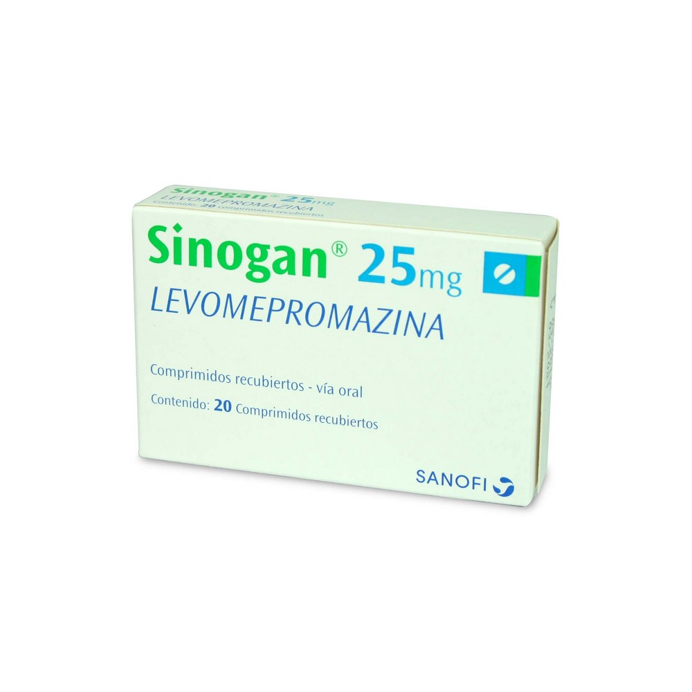 Sinogan Levomepromazina 25 mg 20 Comprimidos | Cruz Verde
