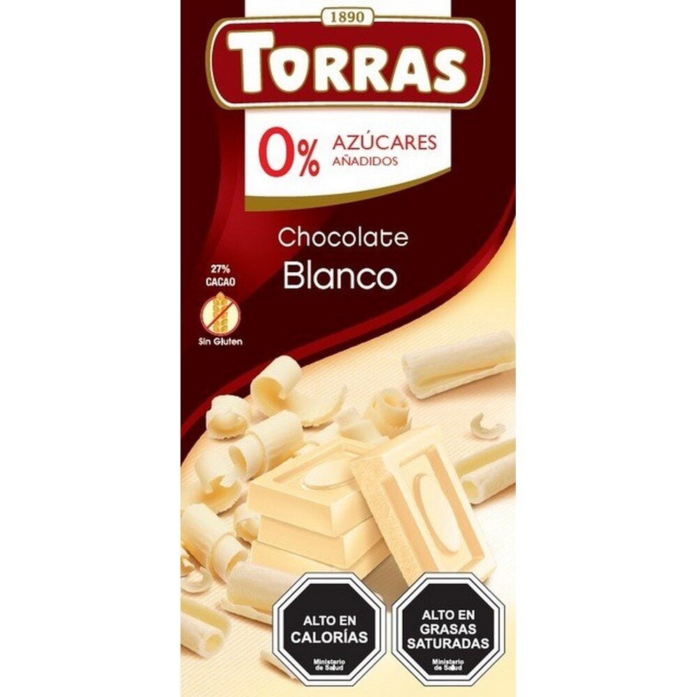 Chocolate Blanco Sin Azúcar 75 gr | Cruz Verde