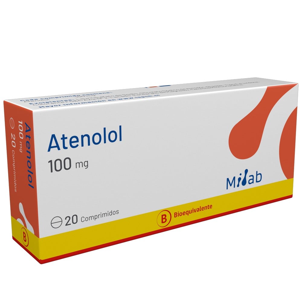 Atenolol 100 mg Caja 20 Comp. MINTLAB CO SA - FarmaCompara