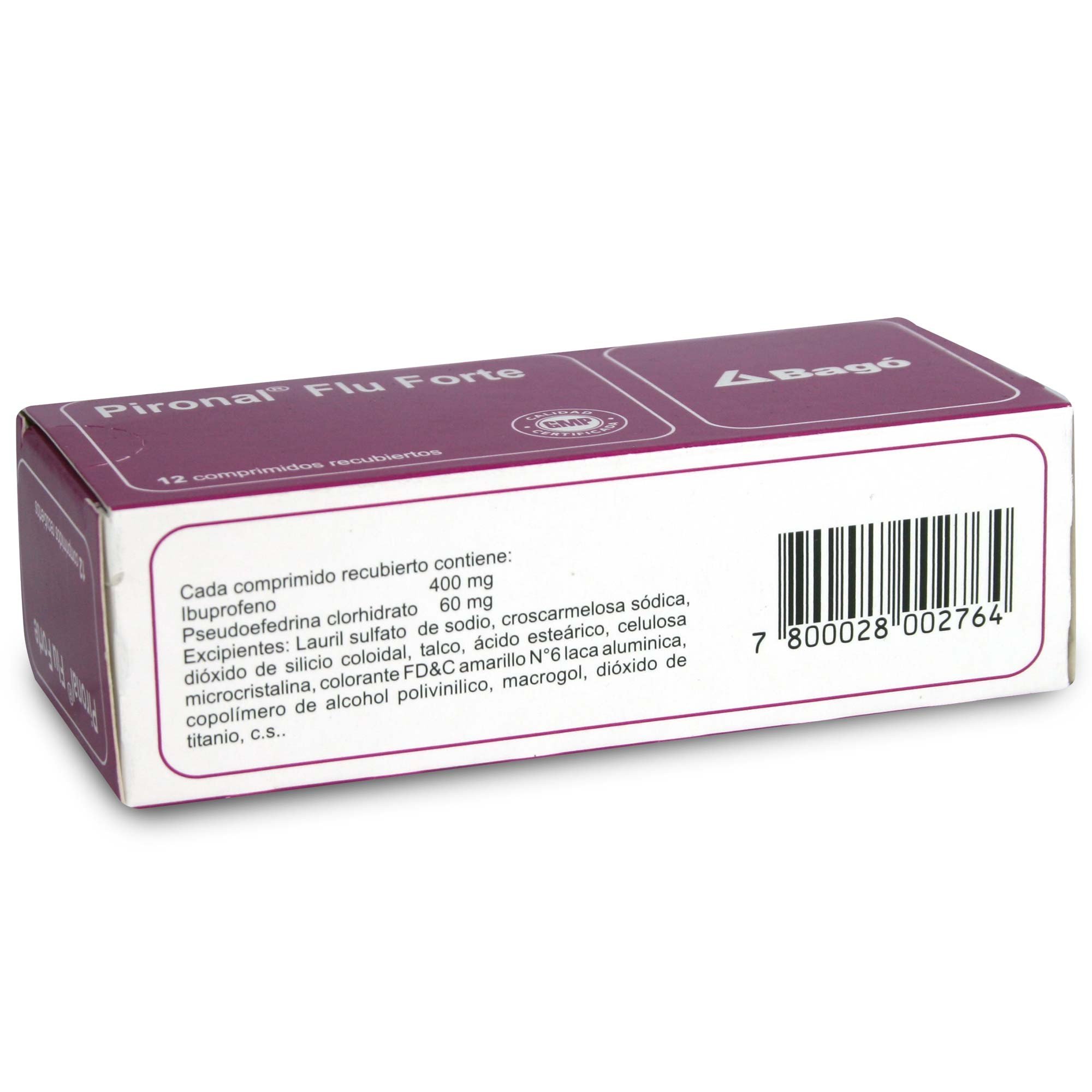 Pironal Flu Forte Ibuprofeno 400 mg 12 Comprimidos Recubiertos | Cruz Verde