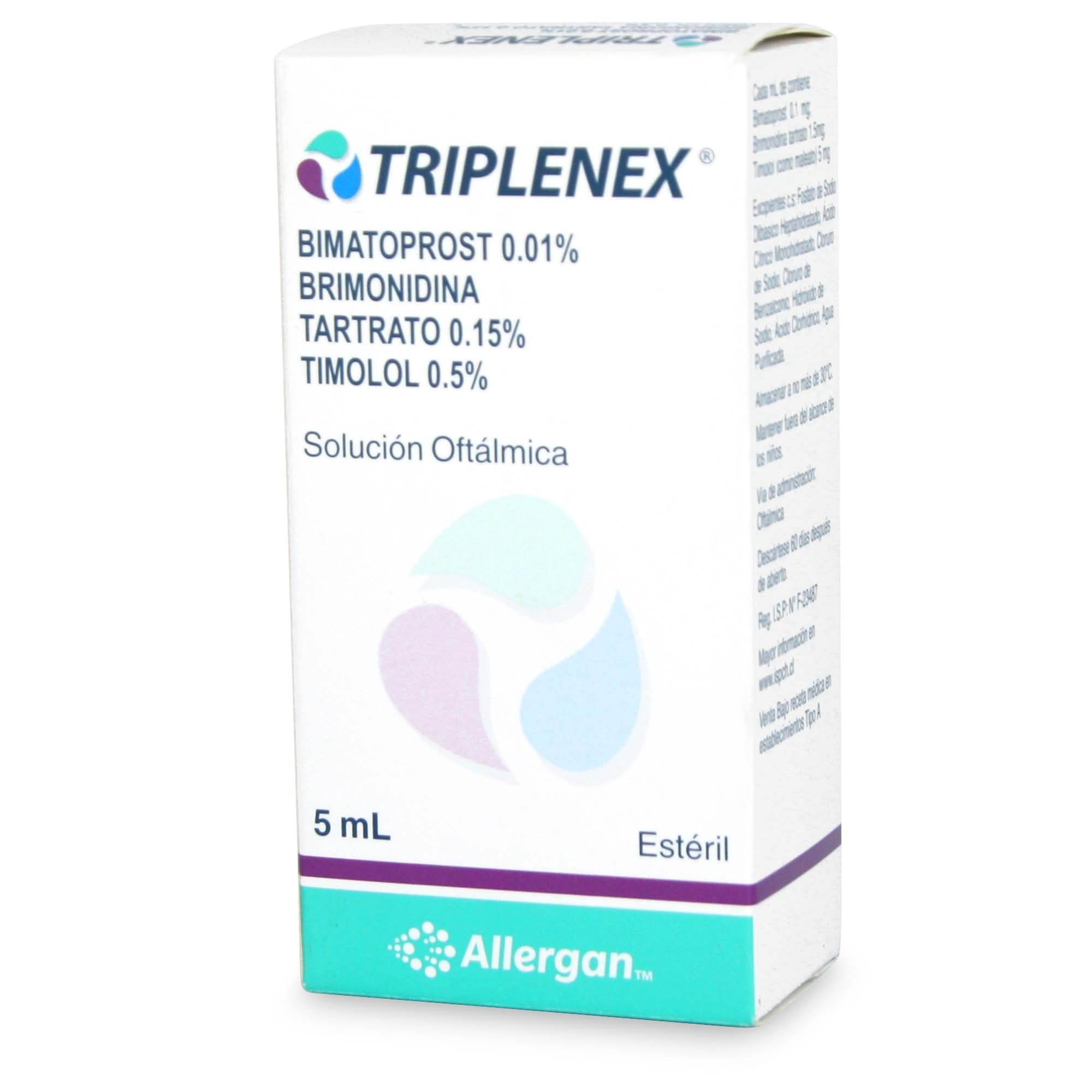 Triplenex Bimatoprost+Brimonidina+Timolol Solución Oftalmica 5 mL ...