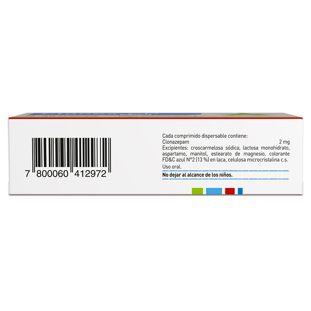 Clonex Clonazepam 2 mg 30 Comprimidos Dispersables | Cruz Verde